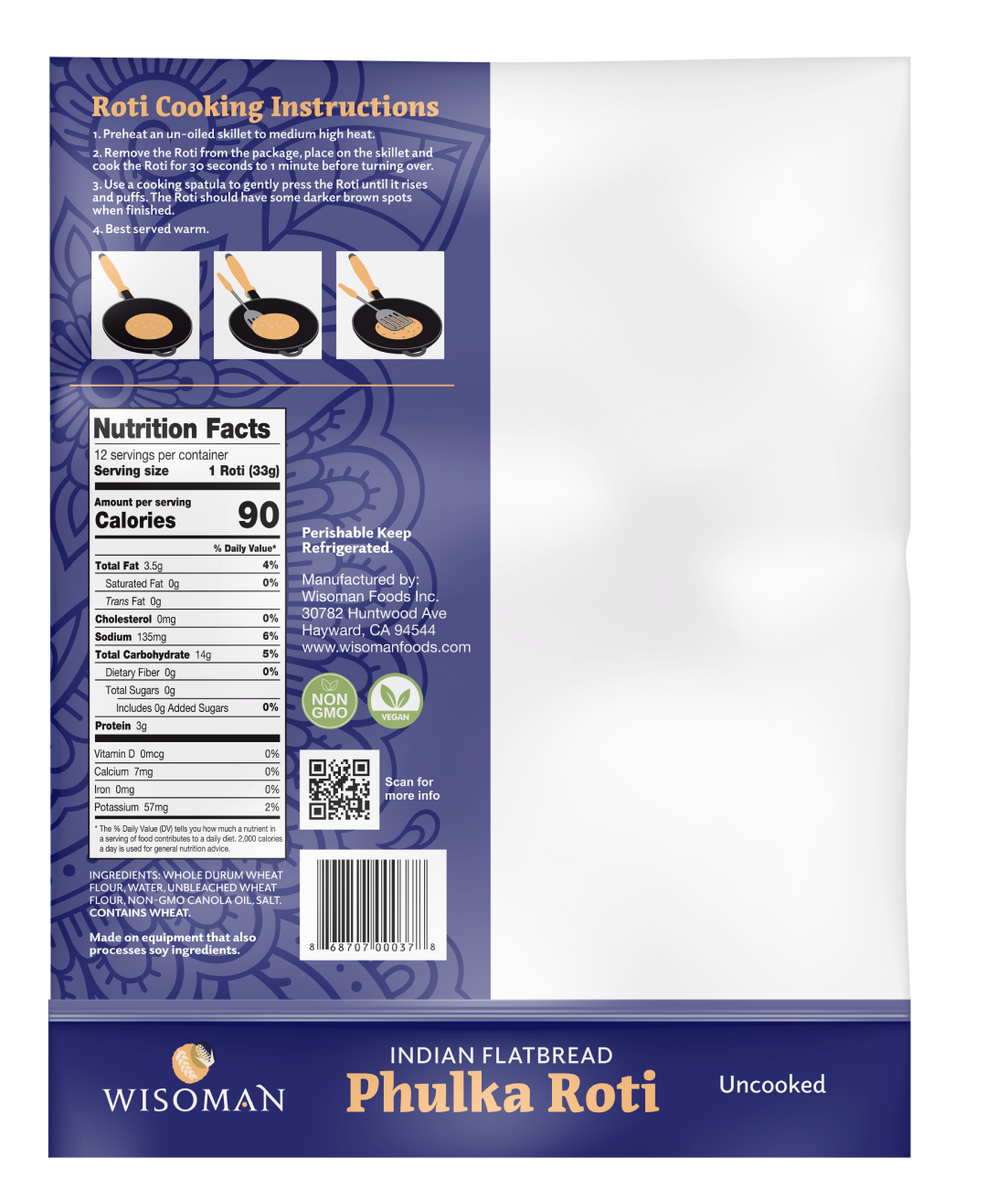 Phulka Roti | Chapatis | Indian Chapatis | Uncooked Chapati | Bread ...